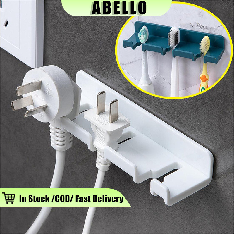 Power Cord Storage Solution Sticky Plug Hook with Wall Mount Bracket ...