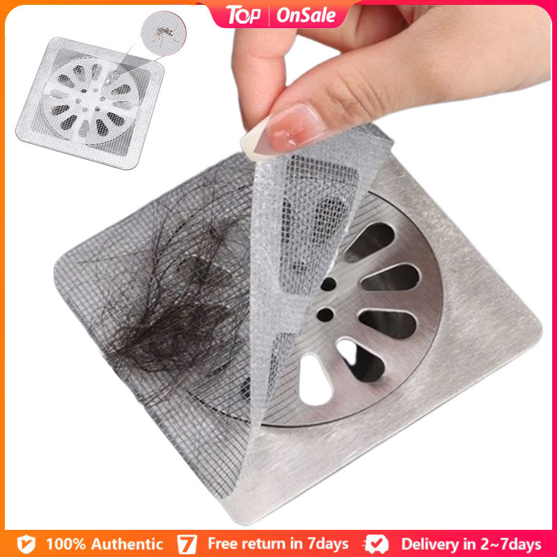 50pcs Disposable Hair Drainage Floor Drain Sticker 4inches Stickers ...