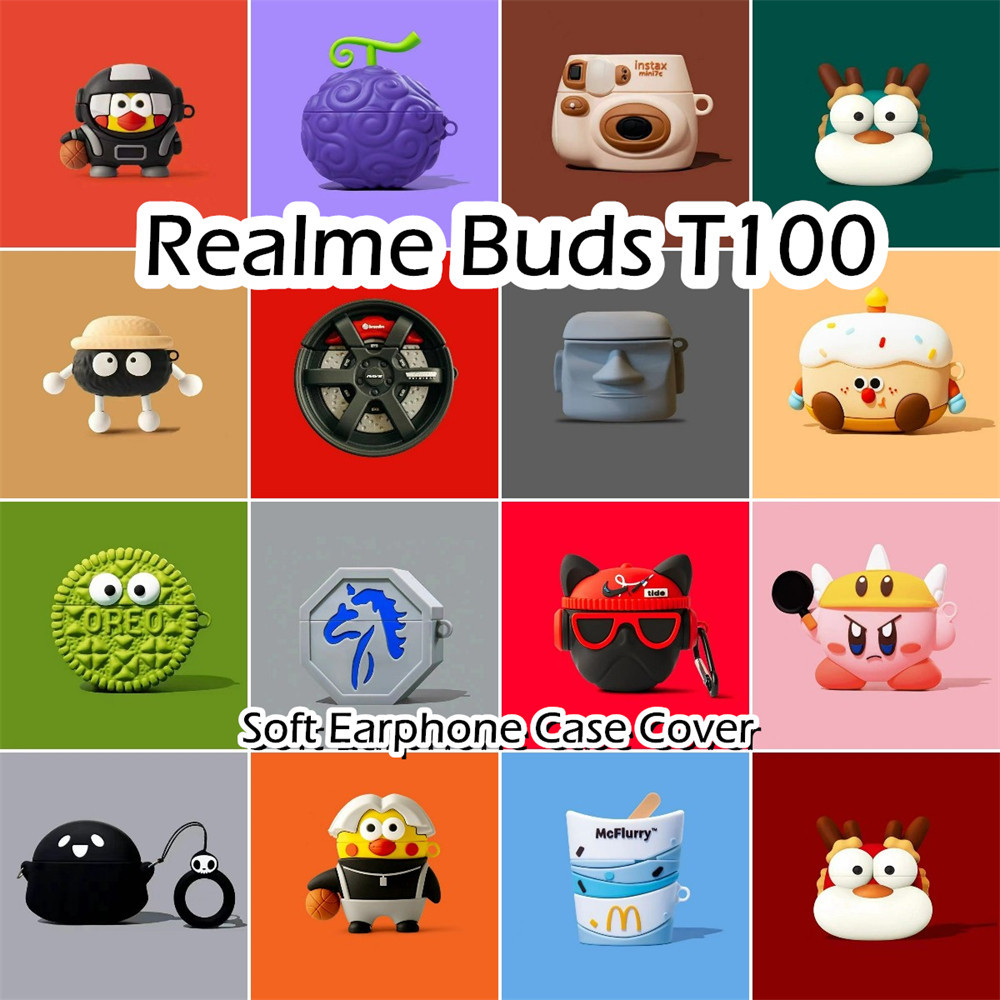 READY STOCK! For Realme Buds T100 Case Trendy Cartoon Series Soft ...