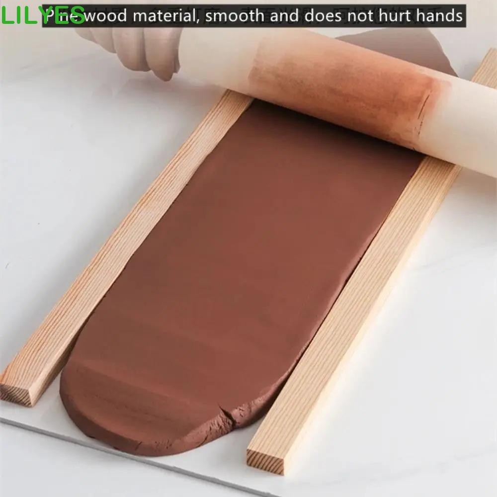 LILYES 2pcs Ceramic Clay Board Guide, 3-12mm Convenient Solid Wood ...