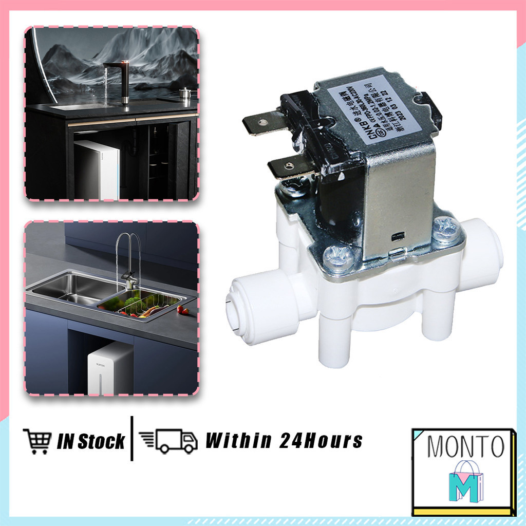 Dc Solenoid Valve 1/4" Hose Connection Ro Controller New Electric Water ...