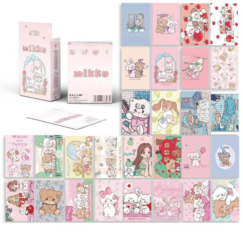 50pcs/box Mikko Photo Card Laser HD Cartoon Lomo Cards Collection ...