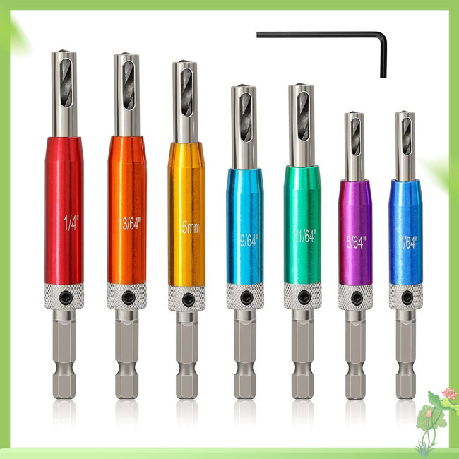 MY 7Pcs Self Centering Drill Bit Set, Center Drill Bit Set With Hex ...