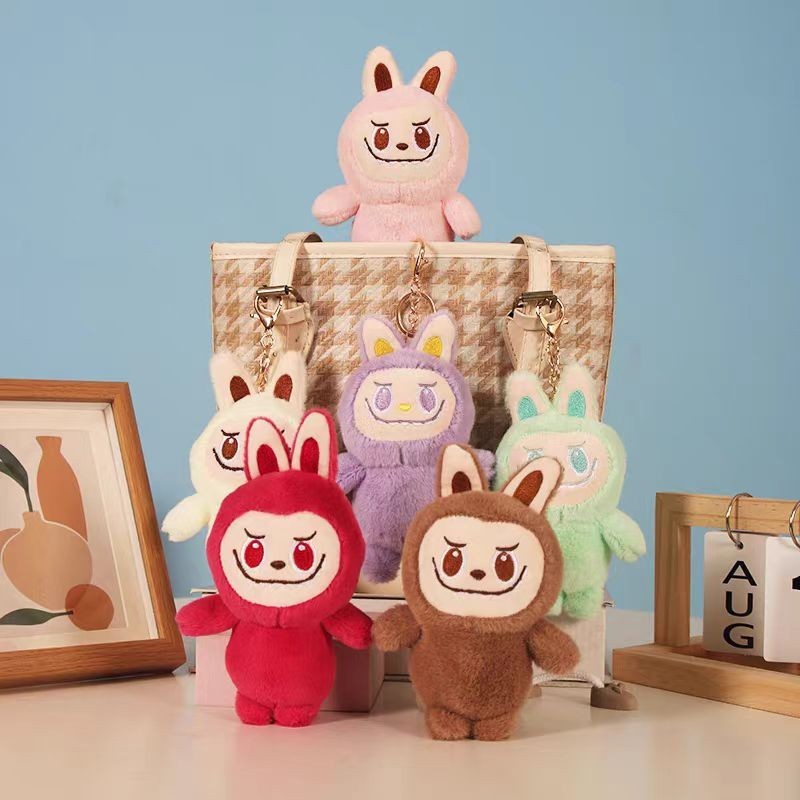 HOWSTORE Labubu Keychain, Cute Gifts Stuffed Toys Key Chain, Cartoon ...