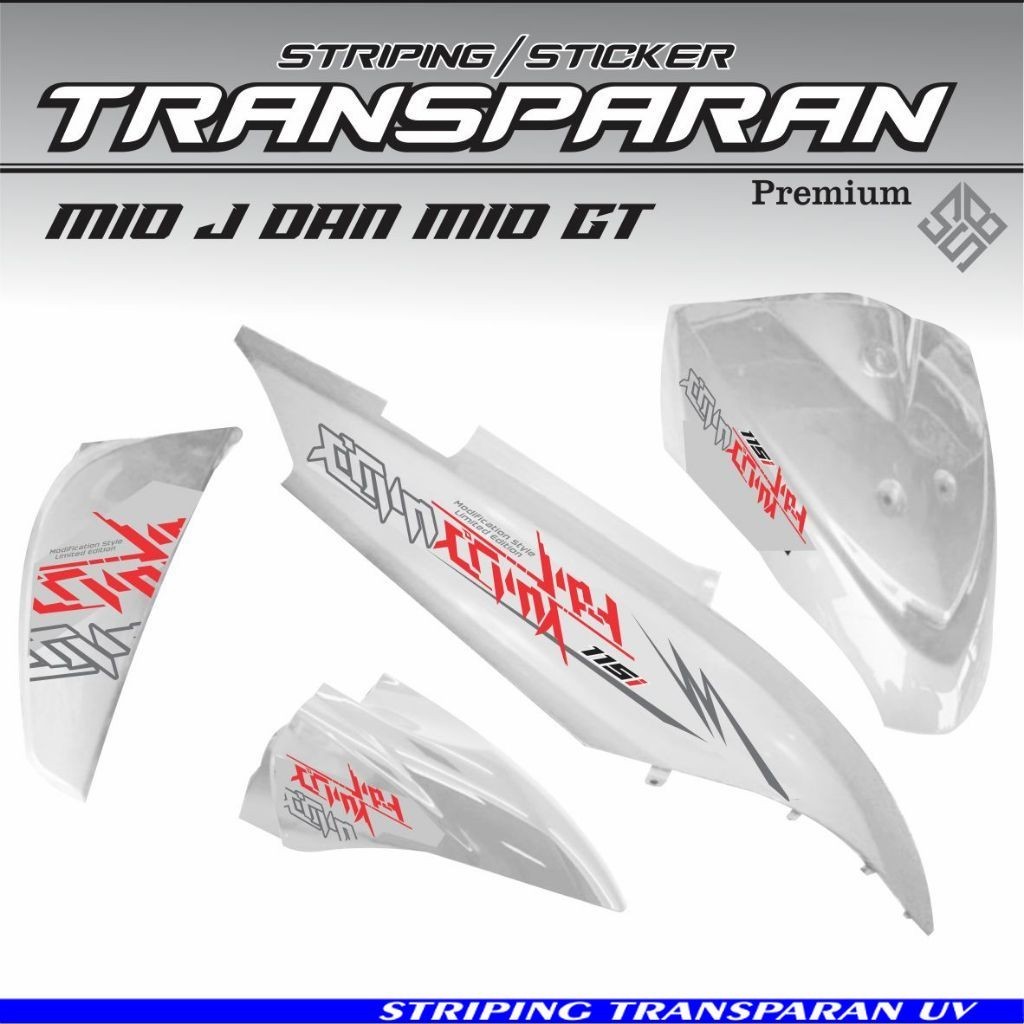 Mio J Transparent Simple Motorcycle STICKER/STRIPING STICKER MIO J/GT ...