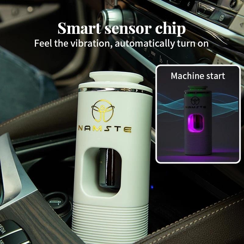 AROMA TUNNEL 1000mAh Car Diffuser USB Rechargeable 7-Color Atmosphere ...