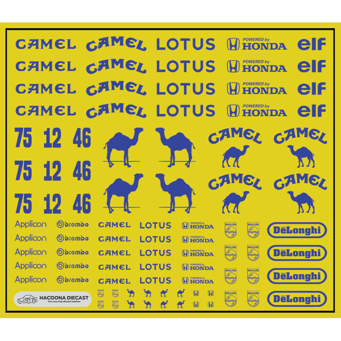 Camel Team Lotus Honda Water Slide Decal | Shopee Philippines