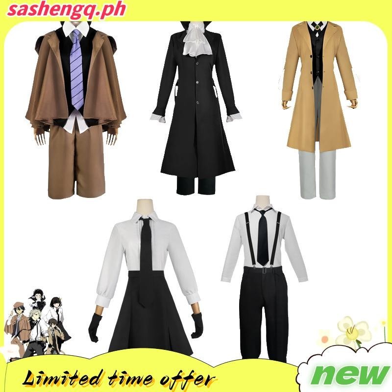 Anime Bungou Stray Dogs Cosplay Ranpo Edogawa Costume Short Black Wig ...