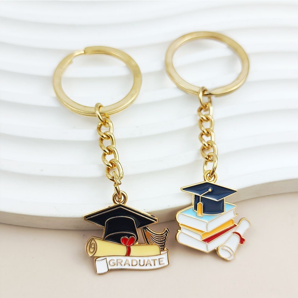 Creative Graduation Souvenir Gifts Keychain Metal Bouquet Book Bachelor ...