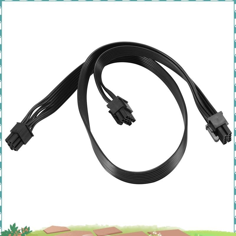 PCI-E 6 Pin to 2 Ports 6+2 Pin Power Supply Cable 6Pin to 8Pin for V ...