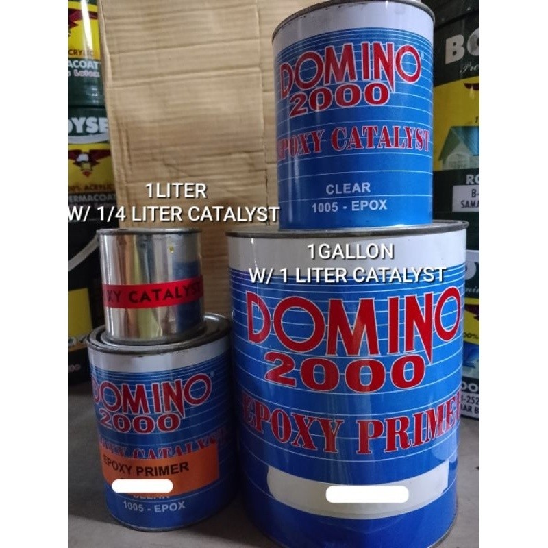 DOMINO EPOXY PRIMER WITH CATALYST 1LITER OR 1GALLON PRIMER SA BAKAL O ...