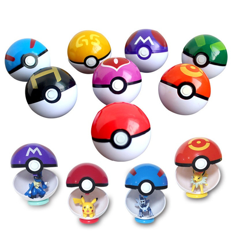 7cm Pokemon Ball Pikachu Gengar Anime Game Figures Pocket Monster Kids ...