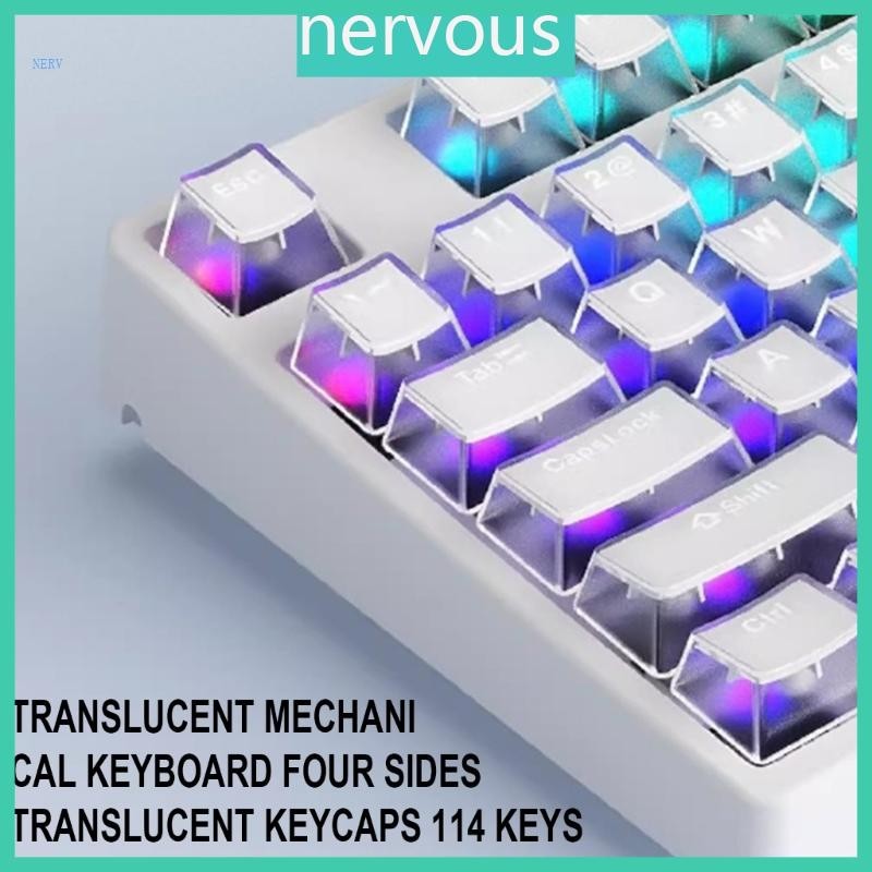 NERV 1Set ABS Keycap 104 Keys Korean Backlight Keycaps OEM Profile Dye ...