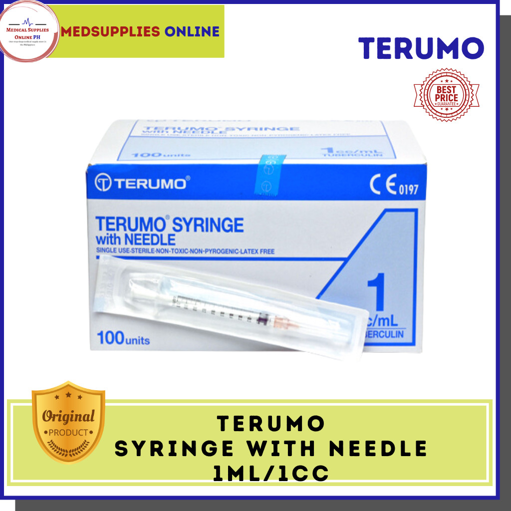 1cc, 5cc Terumo Syringe with Needle 100 pieces per box | Shopee Philippines