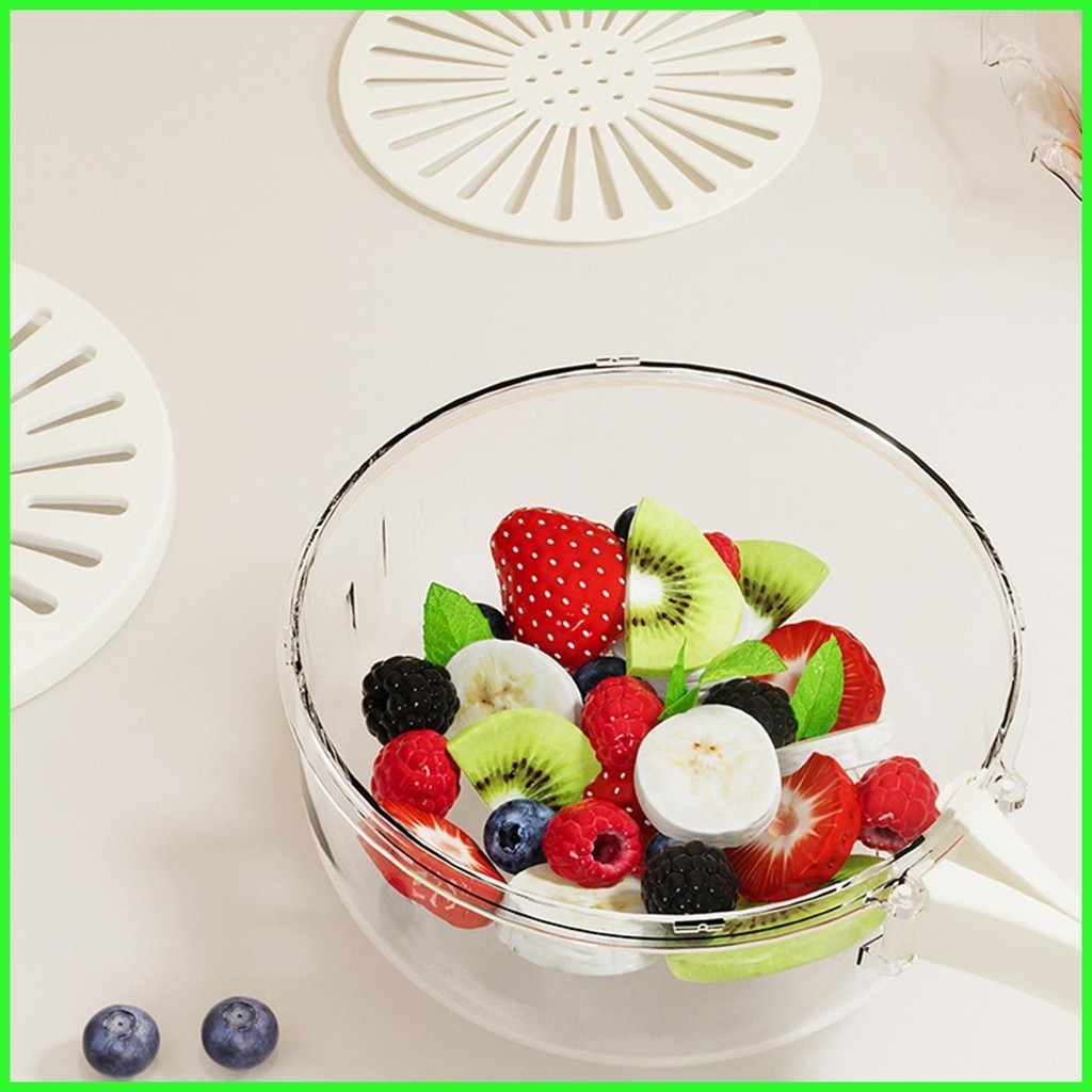 Berry Drain Container Vegetable Fruit Washing Soaking Basket Double ...