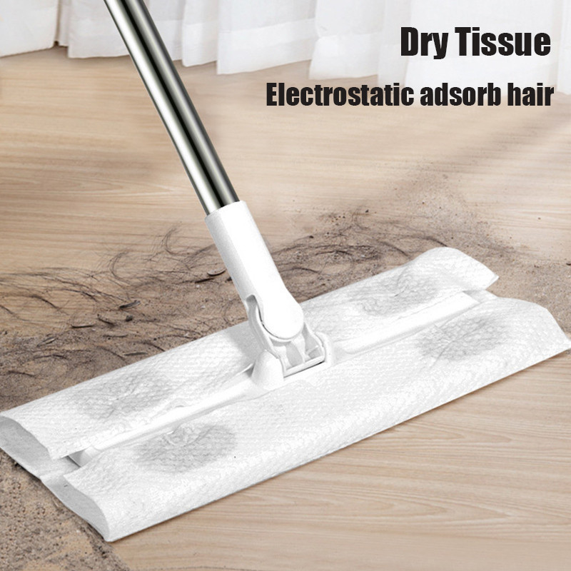 Home Electrostatic Dust Removal Mop Disposable Flat Mop Wet Tissue ...