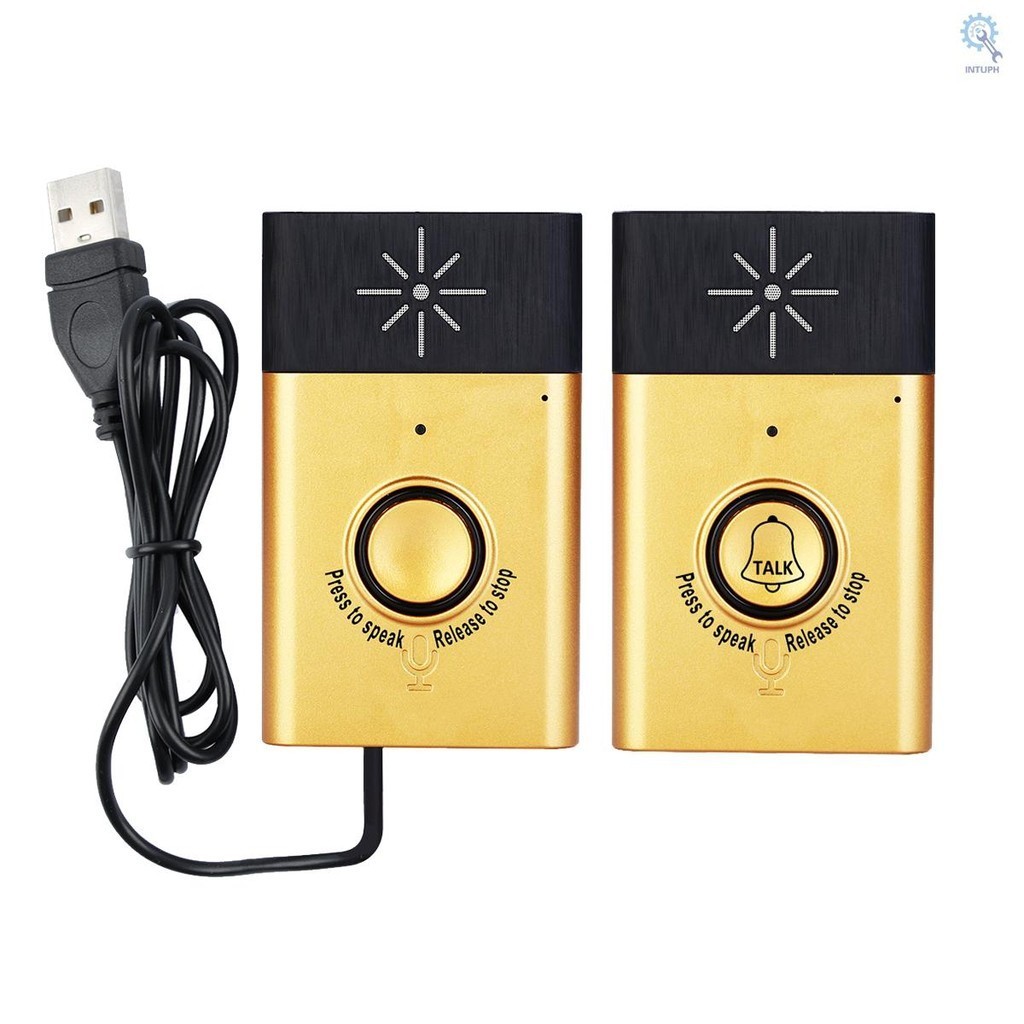 Wireless Voice Intercom Doorbell 2-way Talk Monitor with 1*Outdoor Unit ...