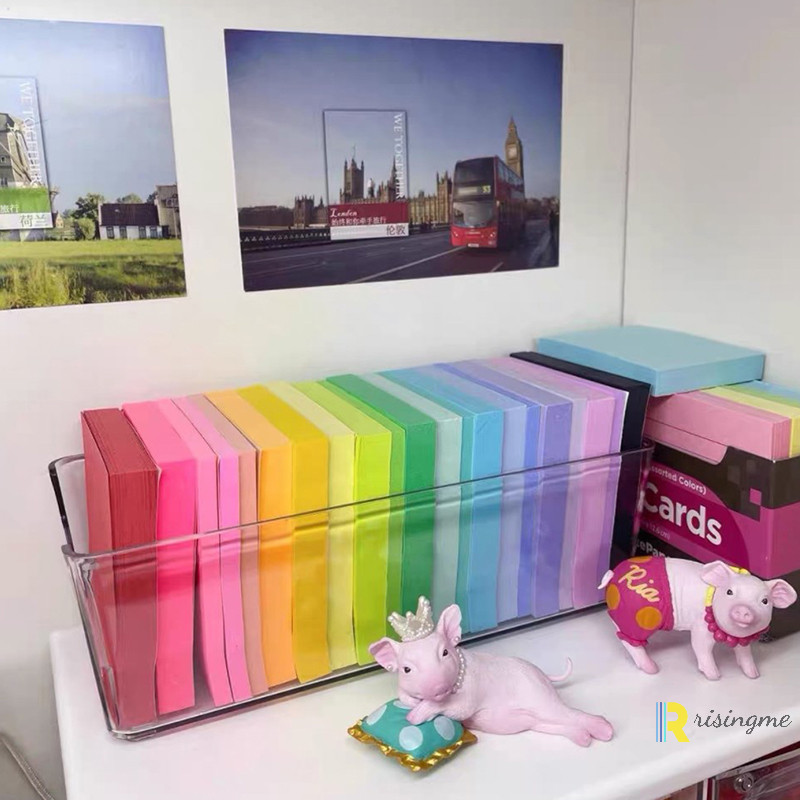 [Risingme] Note Papers Box Note Pads Container Desktop Notepad Holder ...