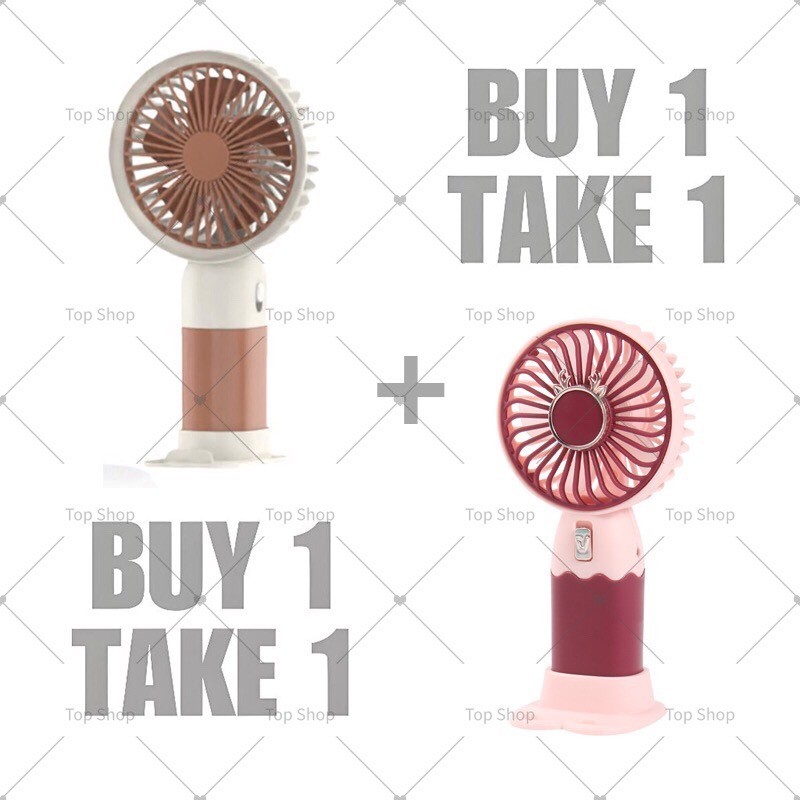 Buy 1 Take 1 Portable Fan Rechargeable Electric Fan Handheld With Phone ...
