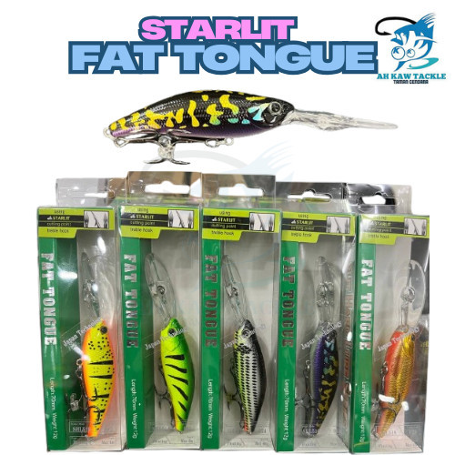 Starlit Hard Lure SHL518 Gewang Fat Tongue Crank Bait Lidah Panjang Sudu Top Water 7cm 12g ...