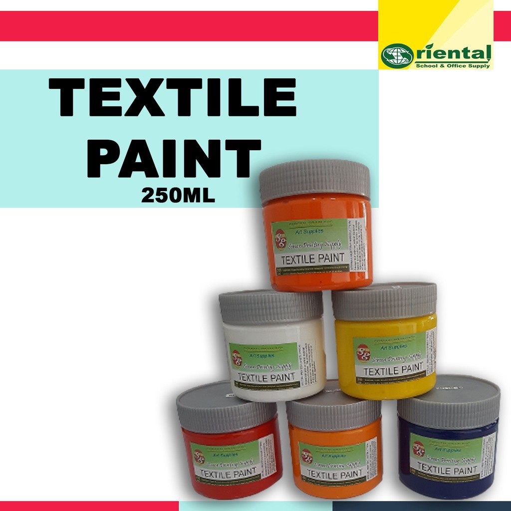 Big Textile Paint 250ml - Good for Silkscreen Printing Arts & Craft ...