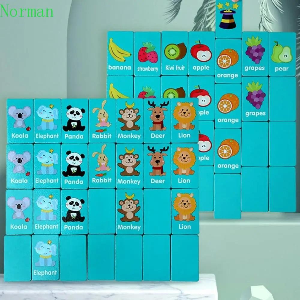 NORMAN1 Memory Solitaire Matching Mahjong Game, Wooden Early ...