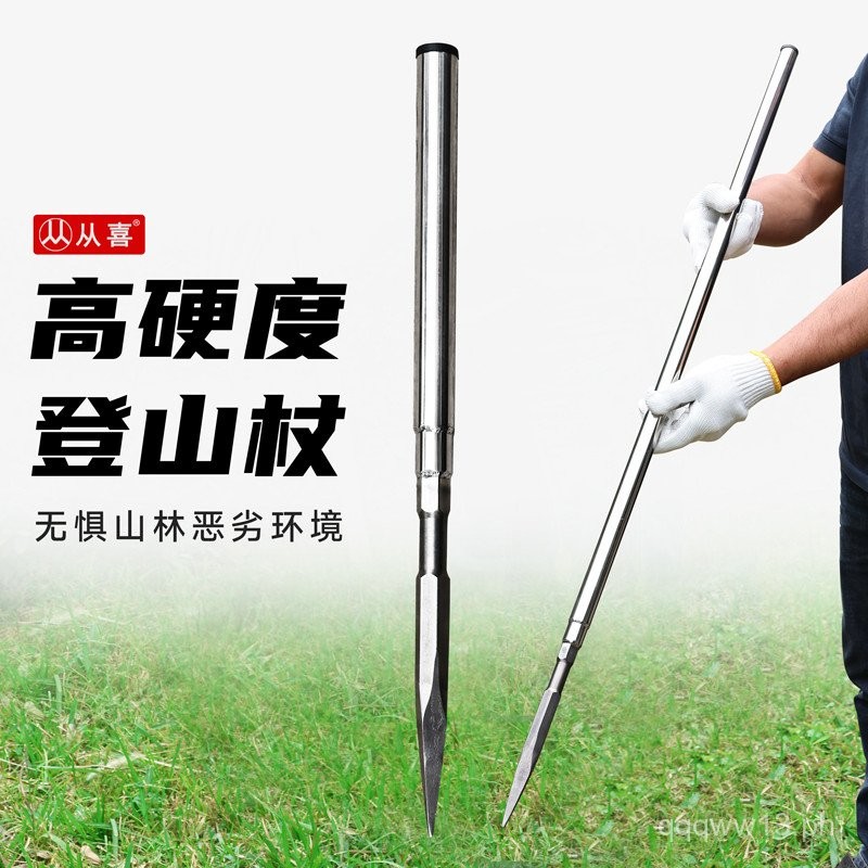 Pointed Hiking Stick Straight Walking Stick Outdoor Self-defense Stick ...