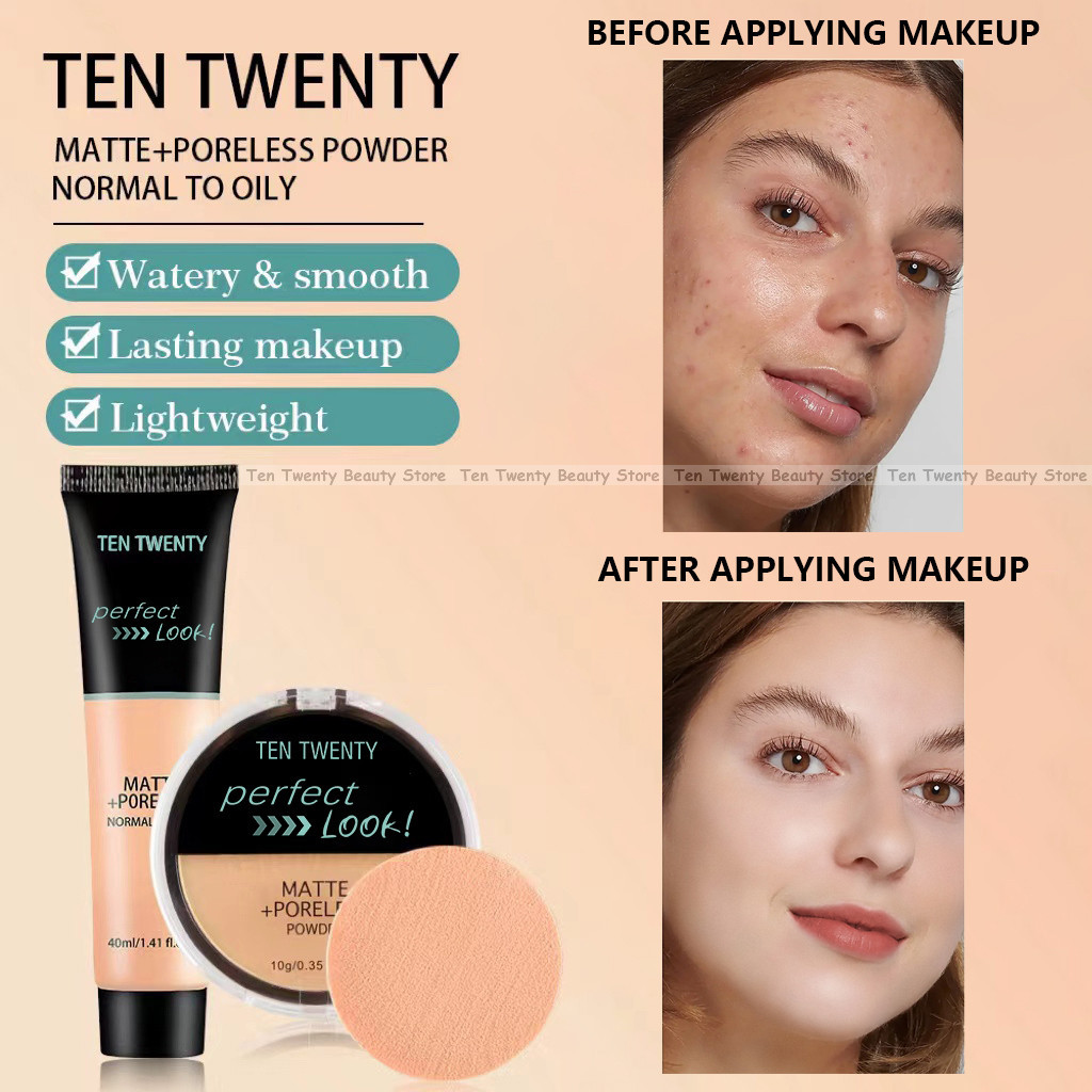 TEN TWENTY 2in1 Face Powder And Liquid Foundation Matte Finish SPF+ ...
