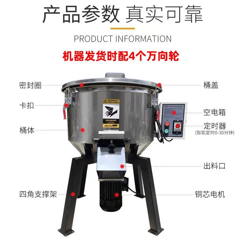 Plastic Pellet Mixer Plastic Granulator Injection Molding Machine Color ...