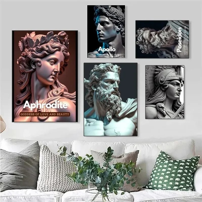 Greek Gods Mythology Ares Canvas Poster Print Club Bar Poster Wall Art ...