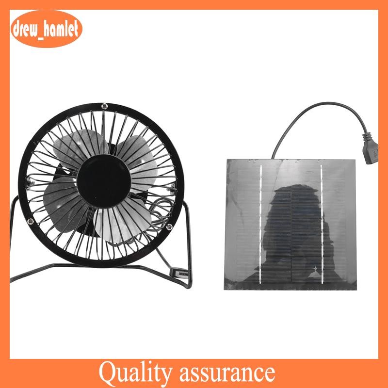 5W 5V Solar Panel Powered Fan, Mini Portable Ventilation Cooling Fan 4 ...