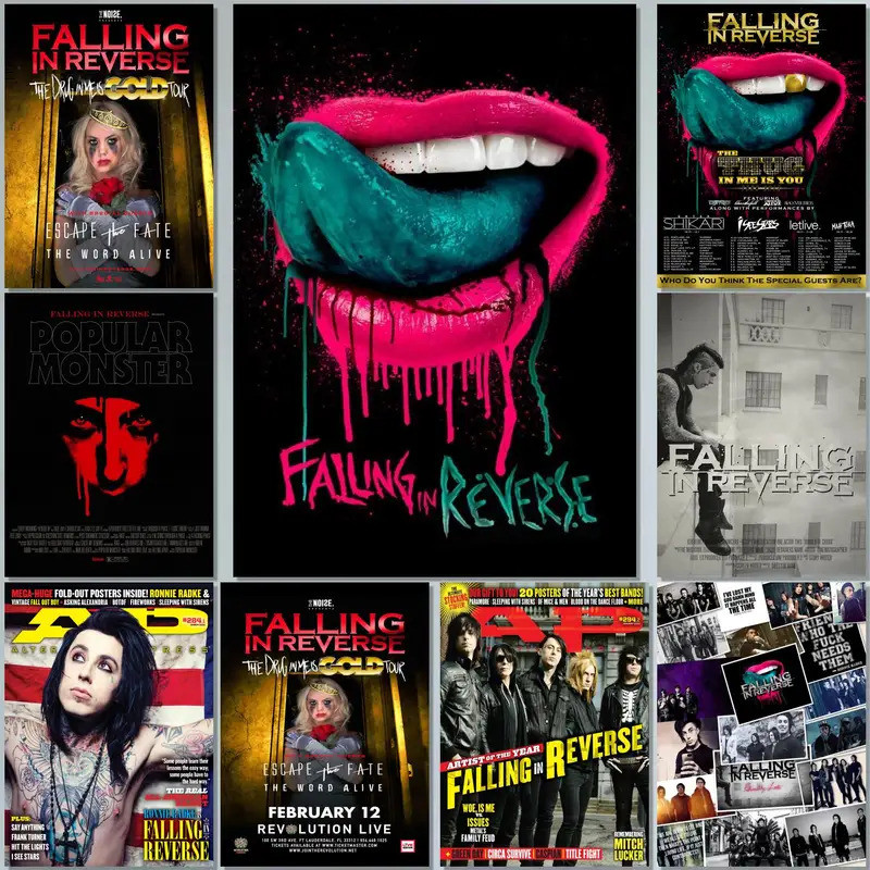 Singer falling in reverse Singer A3 Posters room Modern Family bedroom ...