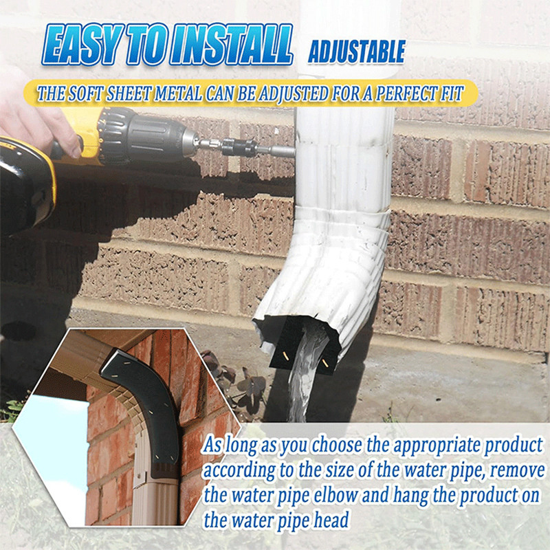 GMARTY Drain Noise Reducer Adjustable Downspout Silencer with Metal ...