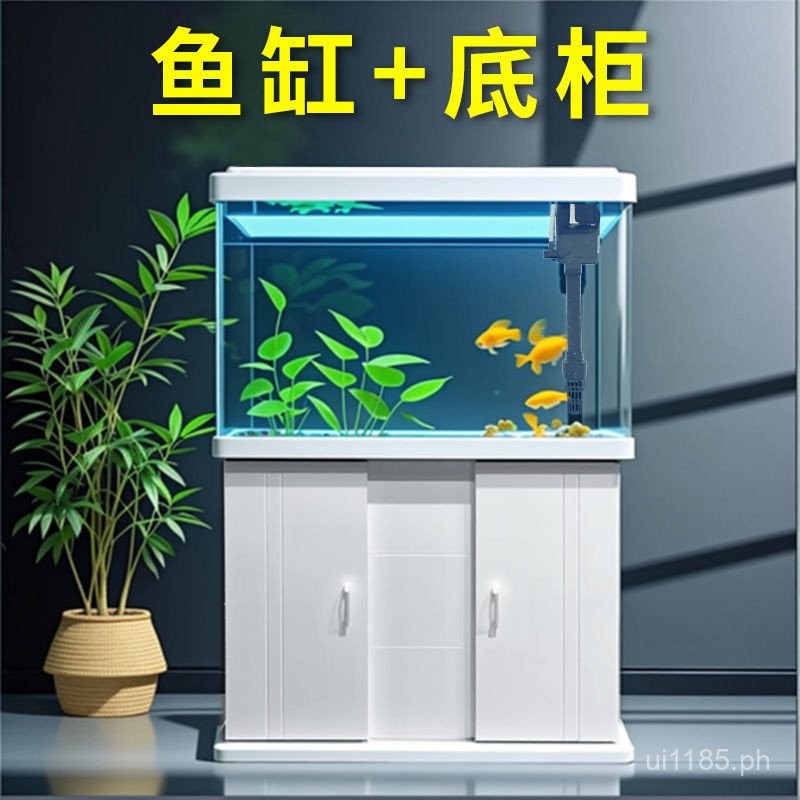 Home Medium Living Room Fish Tank with Base, Fish Tank with Cabinet ...