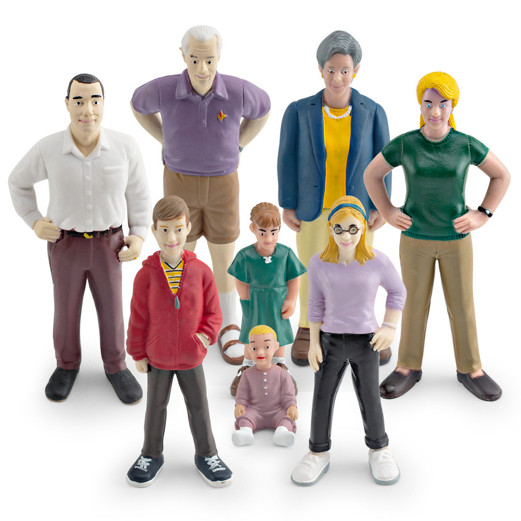 Simulation White Family Character Model Grandpa Grandma Papa Mom Boy ...