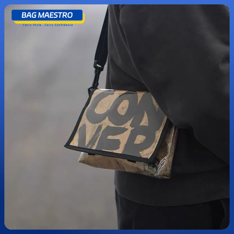 Original Waterproof Shoulder Bag Diagonal Bag Male PVC Student All ...