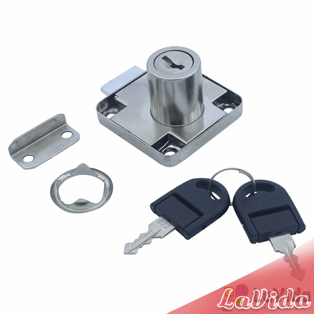 LaVida Stainless Steel Drawer Lock with 2 Keys Lock Locker Furniture ...