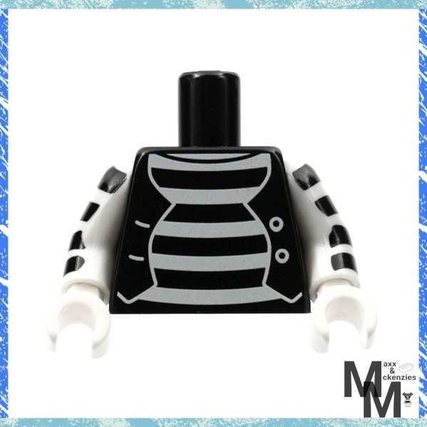 Torso Mime Shirt with White Stripes (973pb0712c01) LEGO Minifigure Body ...