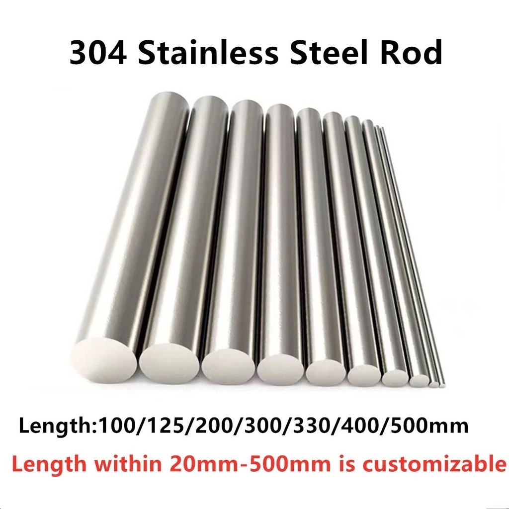 125mm 330mm 304 Stainless Steel Linear Shaft Metric Round Rod Bars ...