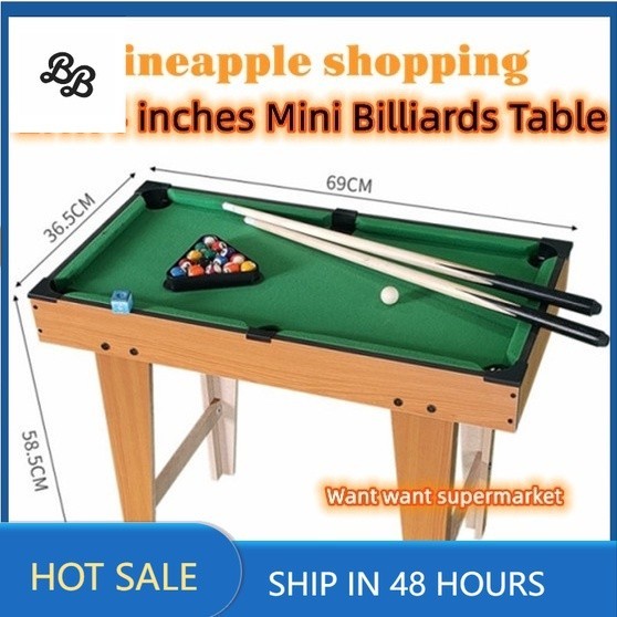 On hand 27x14 inches Mini billiard Table for Kids wooden with tall feet ...