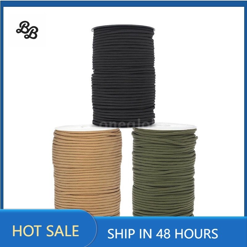 100M 7-Core Paracord Rope Outdoor Polyester Parachute Cord Camping ...