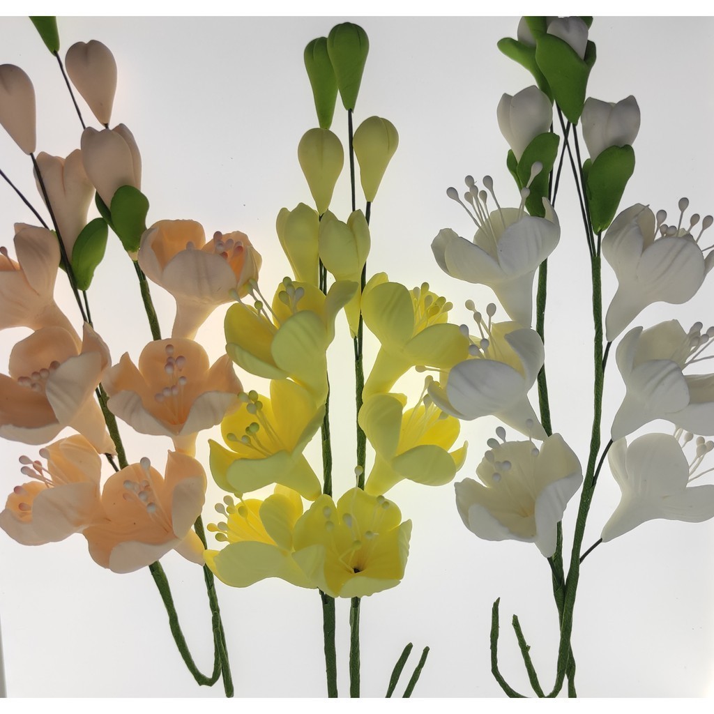 Freesia Fillers Sprays 2pcs Edible Cake Topper Gumpaste Flowers sugar ...