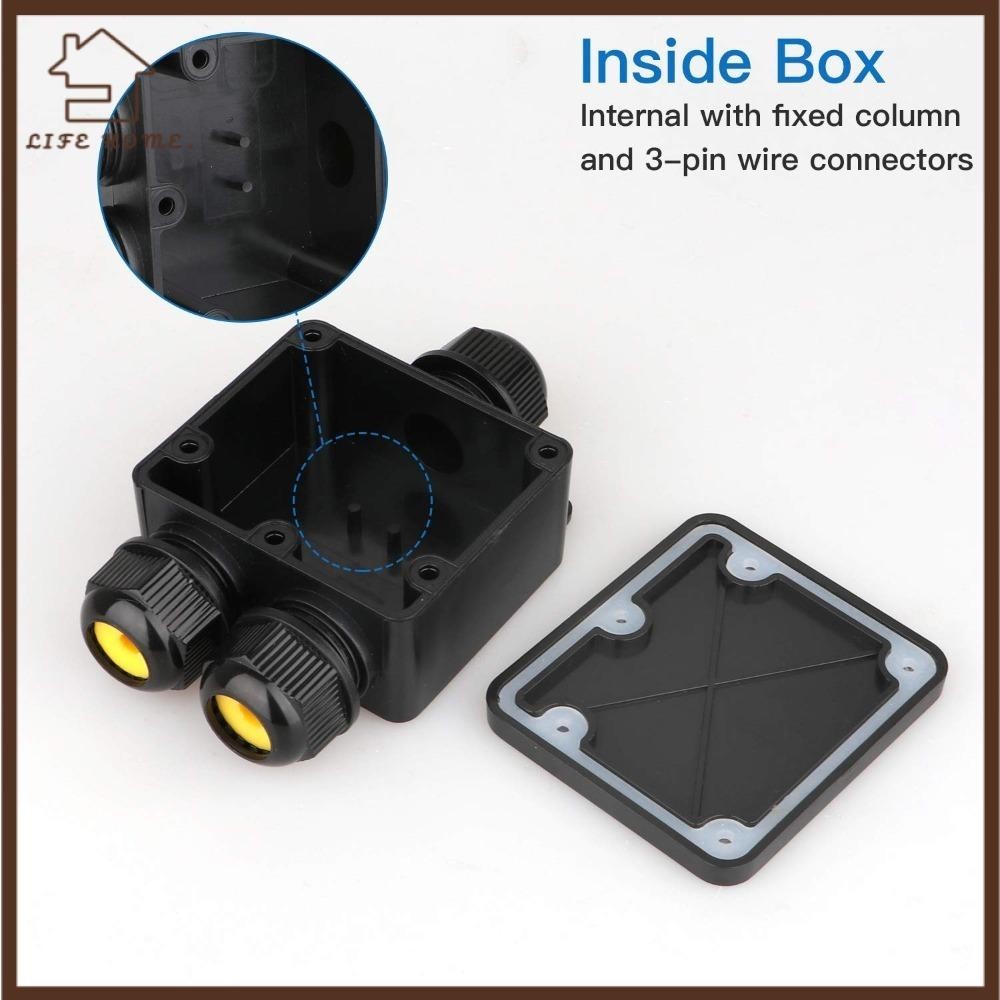 YELGIRL Electrical Junction Box Waterproof IP68 3 Way Wire Connector ...