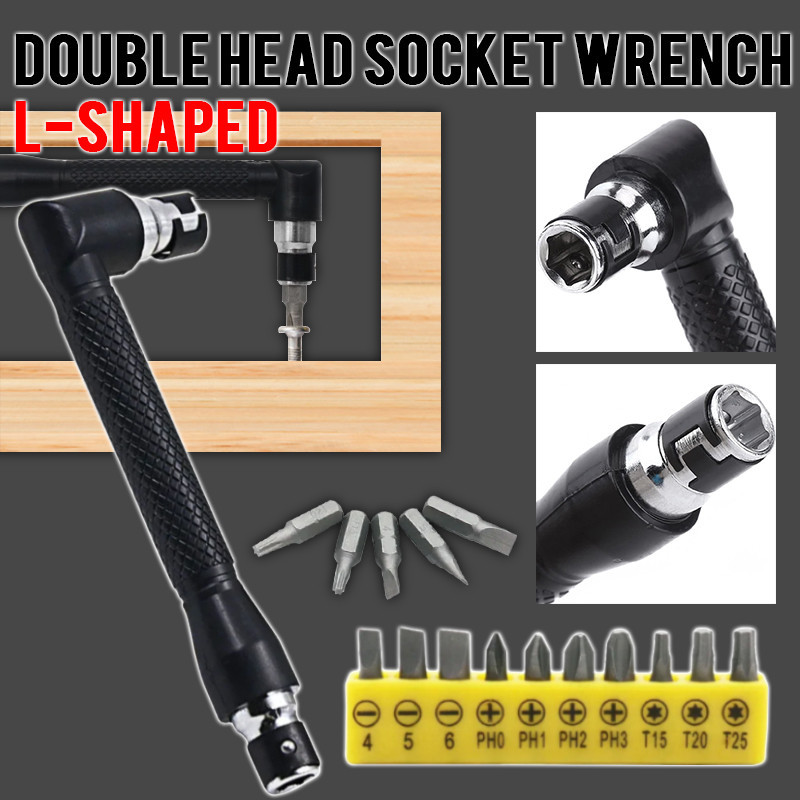 Dual Head Mini Socket Wrench Screwdriver Bits And Screwdriver Bit Drill ...