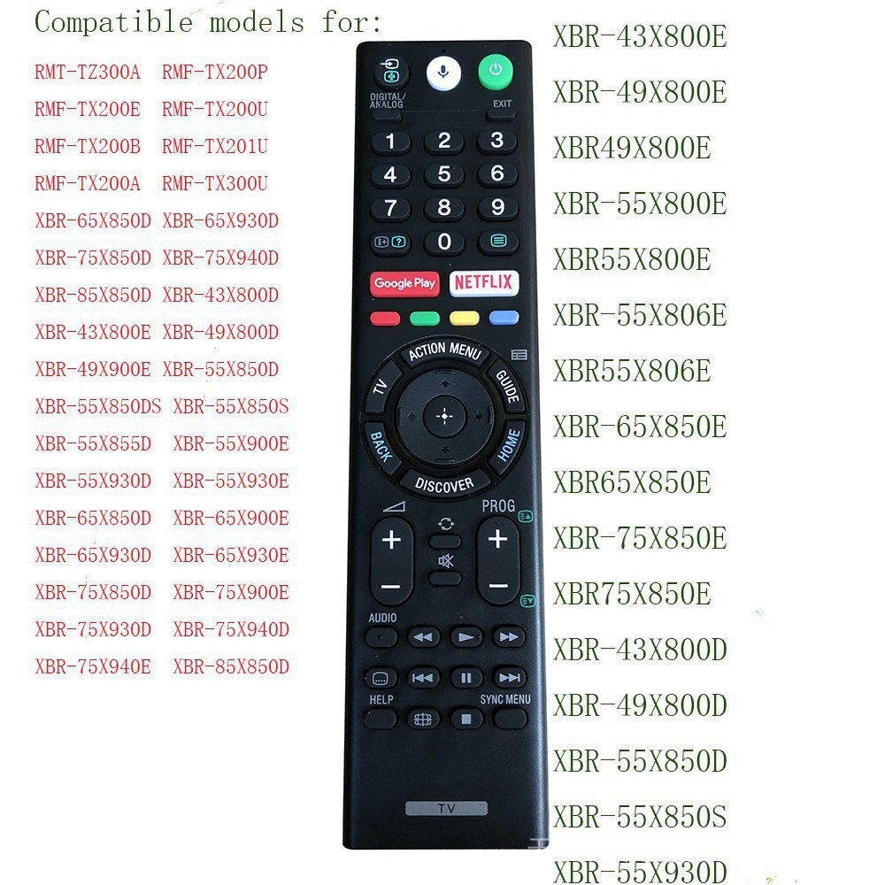 GG+New RMF-TX200P Remote Control Replacement For Sony 4K Ultra HD Smart ...