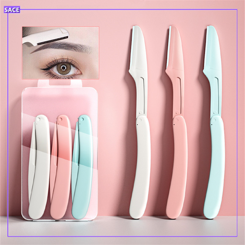 3Pcs set Portable Eyebrow Trimmer Foldable Hair Remover Set Eyebrow ... 3Pcs set Portable Eyebrow Trimmer Foldable Hair Remover Set Eyebrow ...
