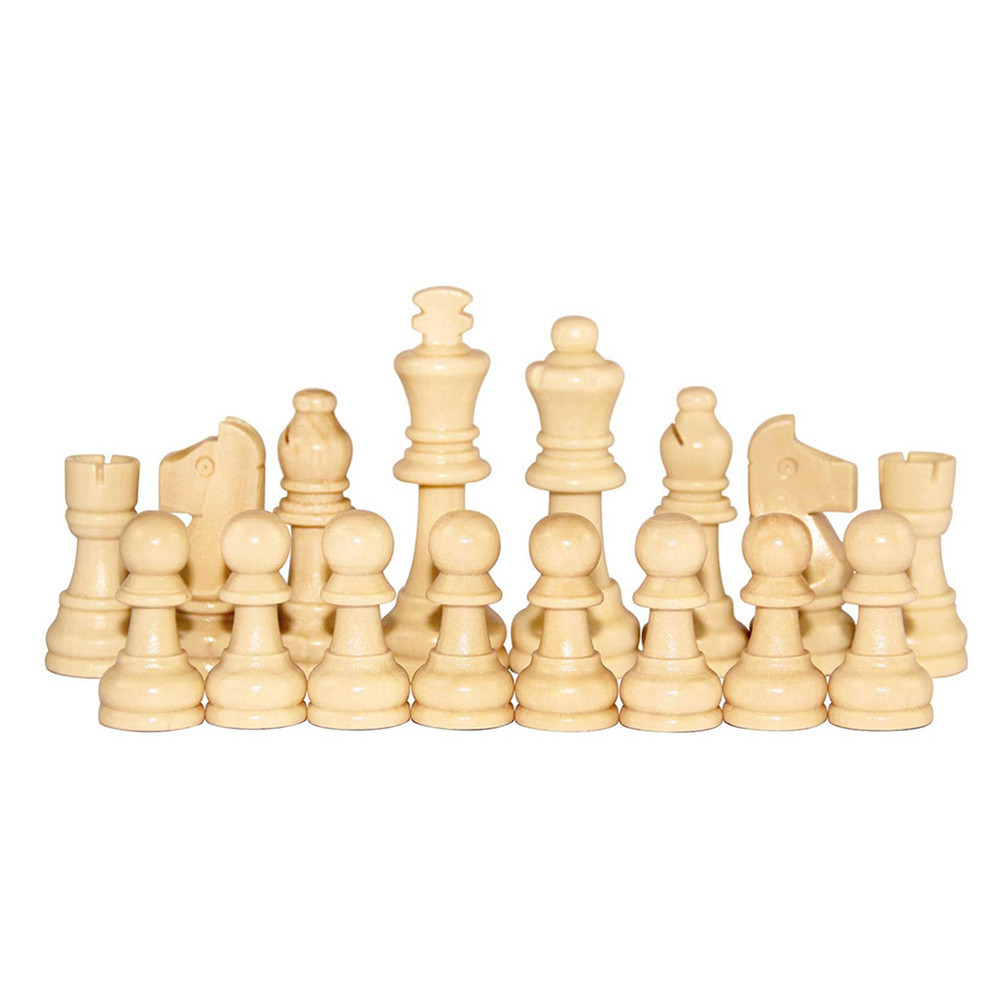 [Seriena.ph] Wooden Checkers 2.2in King Figures 32PCS Chess Pieces Only ...