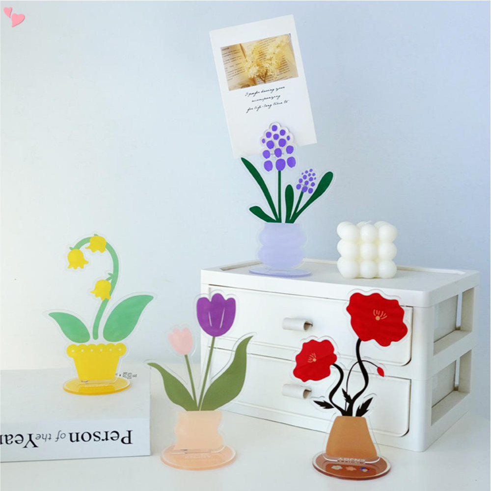 Desk Memo Holder Stand, Cute Flower Table Photo Display Clip Stand for ...
