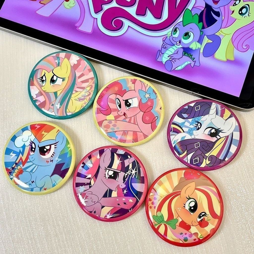 [Ready-Store] My Little Pony Badge Pins Laser Reflective Effect Badge ...