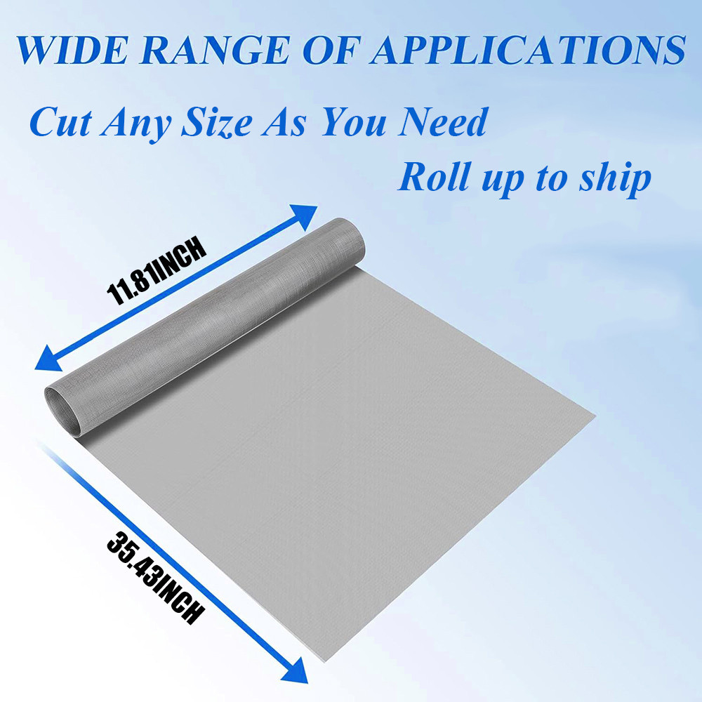 11.81 x 35.43in Stainless Steel Woven Wire Mesh, Wire Mesh Window ...